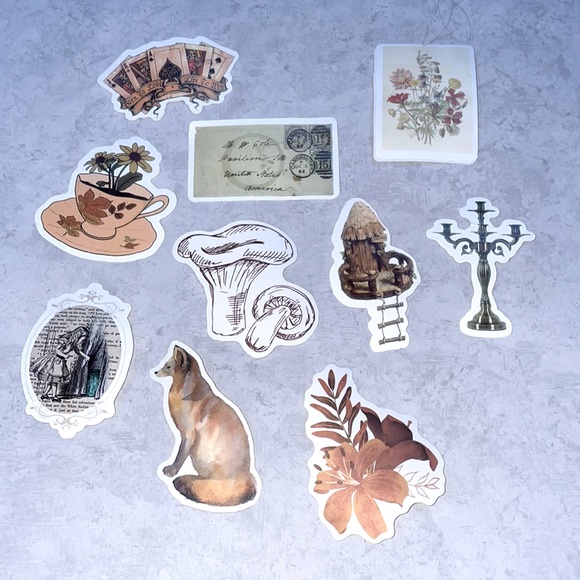 Design | 1pc Cottagecore Sticker Pack Stickers Travel Vintage Soft ...